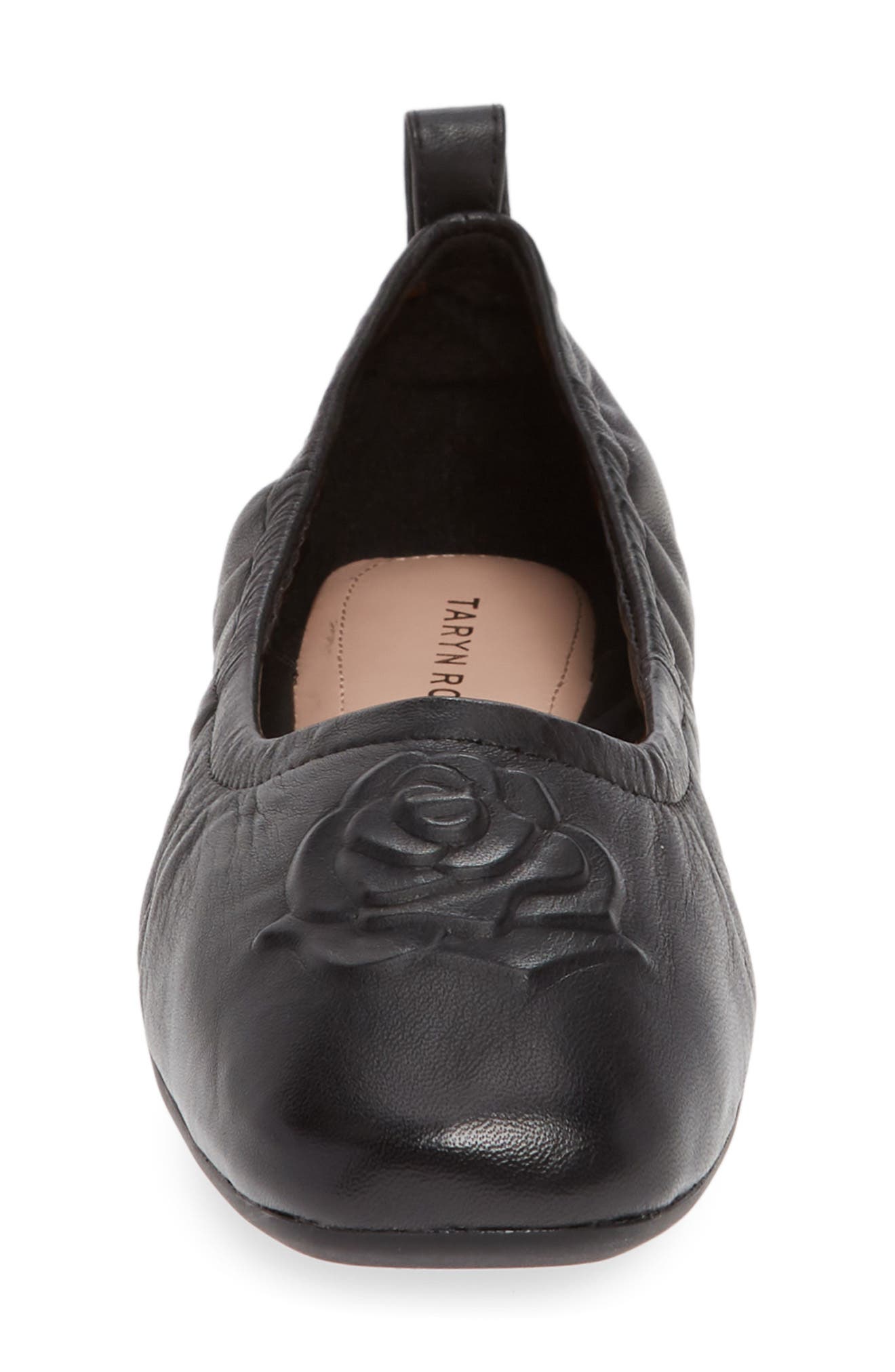 Taryn Rose Rosalie Water Resistant Rose Embossed Ballet Flat (Women ...