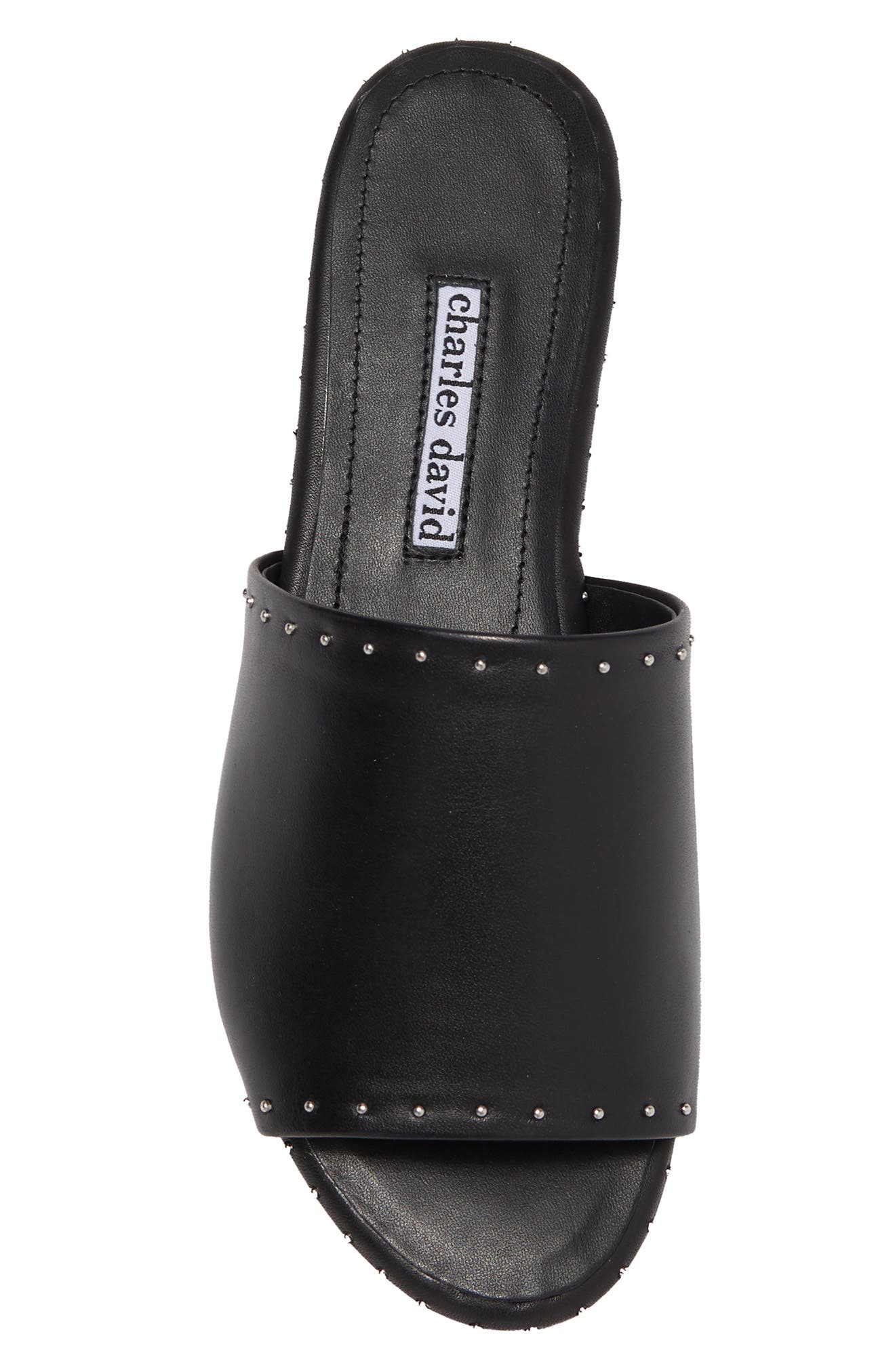Charles David Sheriff Studded Leather Slide Sandal | Nordstromrack