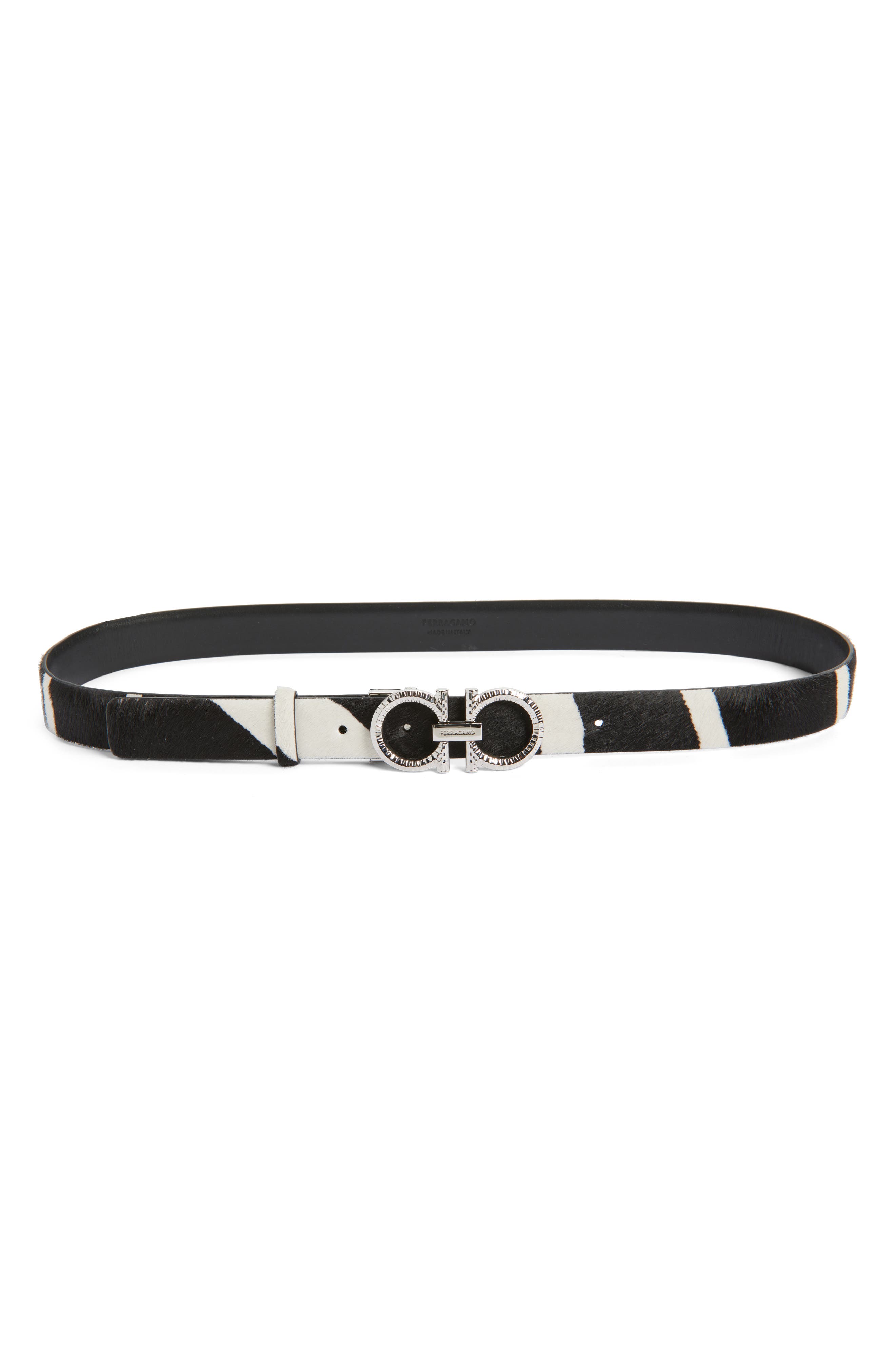 FERRAGAMO Donna Calf Hair Belt | Nordstrom