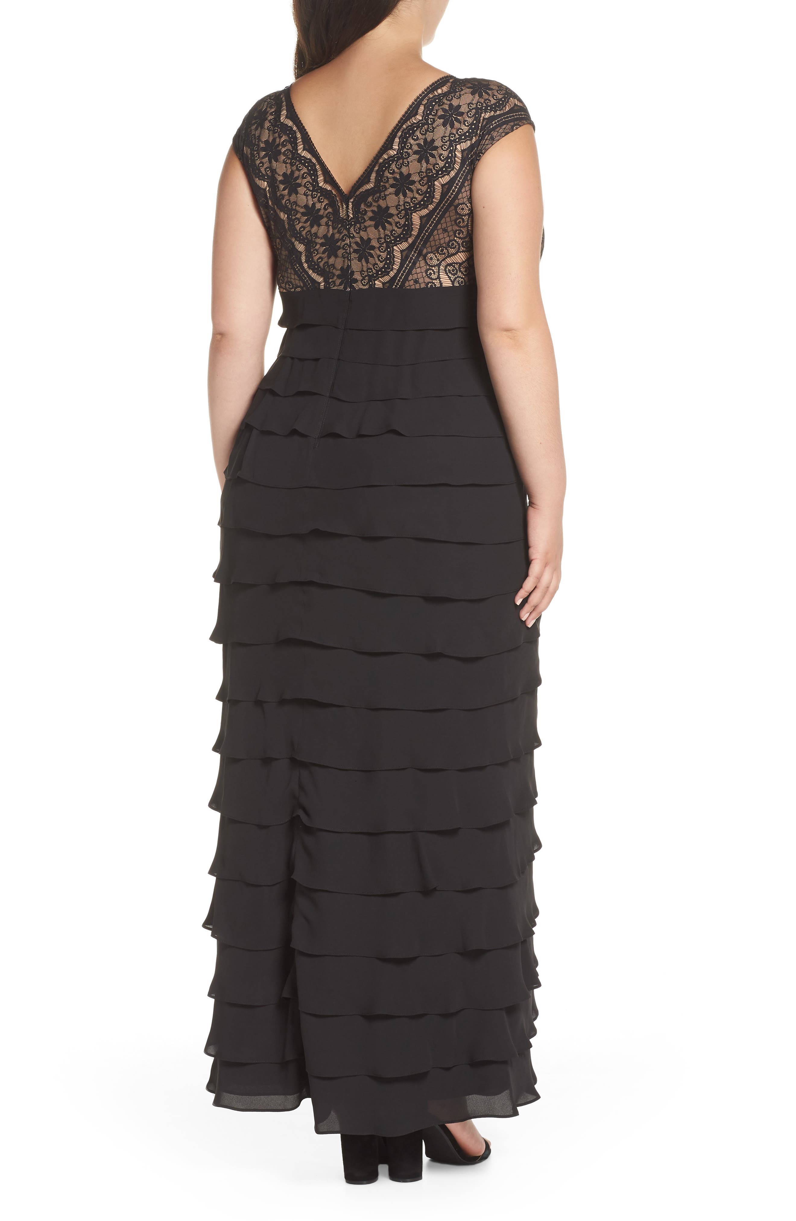 Adrianna Papell Lace & Shutter Pleat Gown | Nordstrom