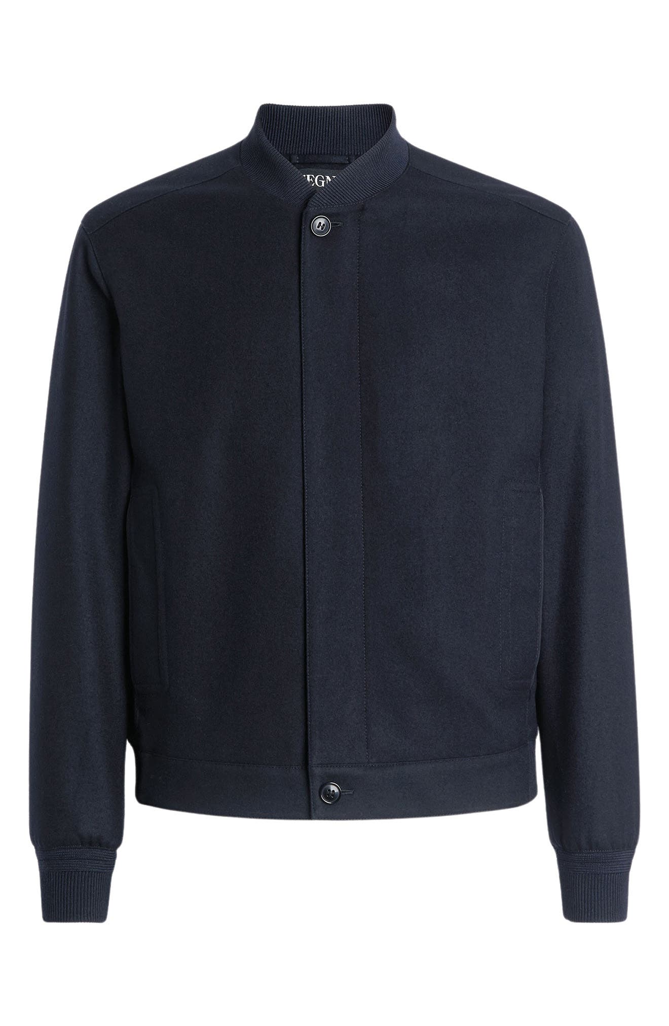 ZEGNA Oasi Cashmere Elements Water Repellent Bomber Jacket | Nordstrom