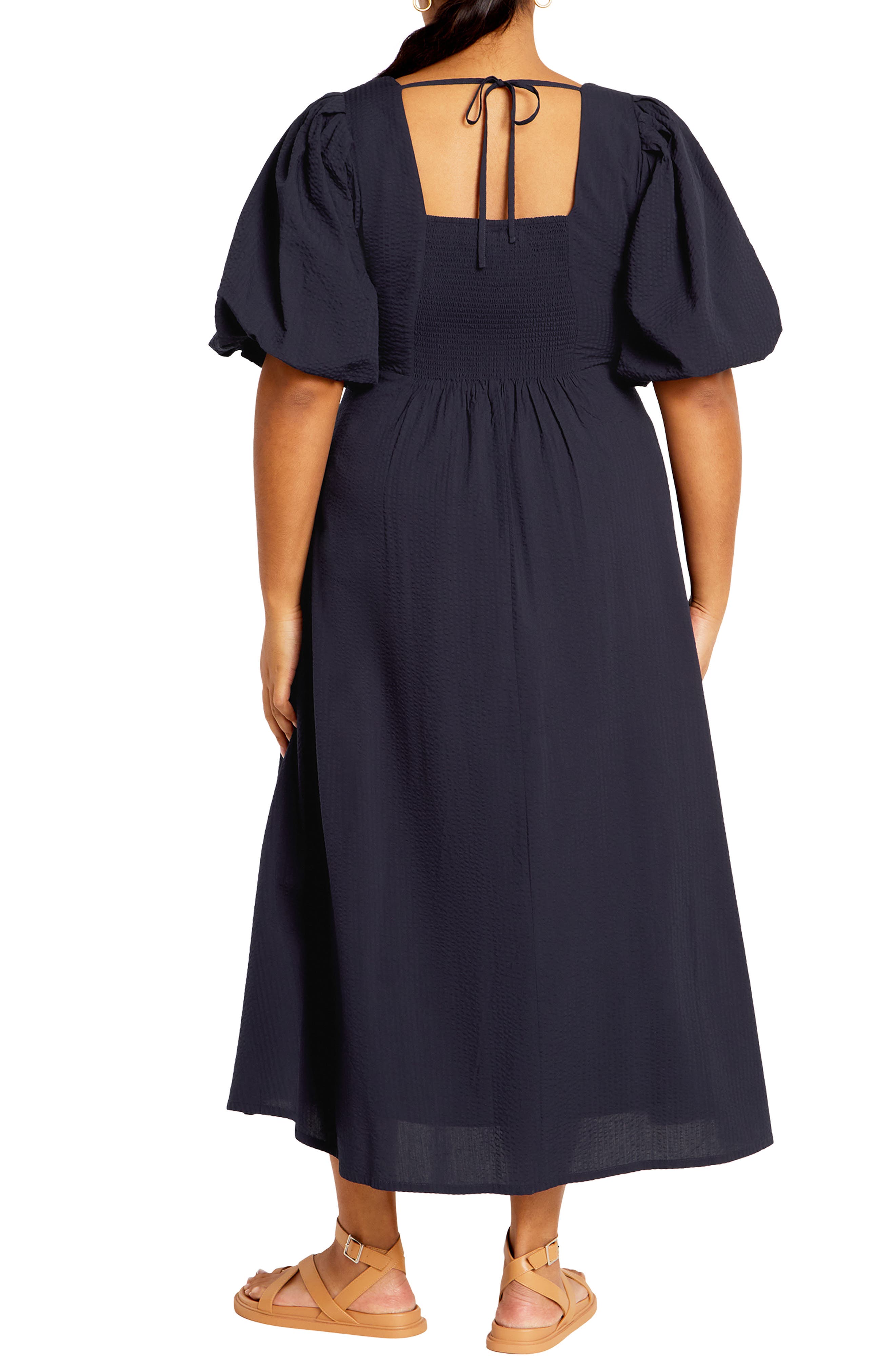 City Chic Hermione Puff Sleeve Empire Waist Maxi Dress | Nordstromrack