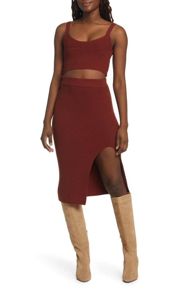 Lulus More the Merrier 3-Piece Sweater Dress and Cardigan | Nordstromrack