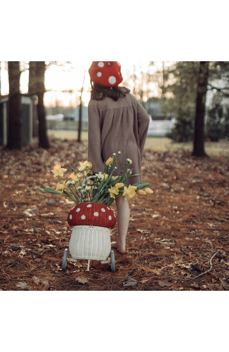 Olli Ella Wheeled Rattan Mushroom Luggy | Nordstromrack