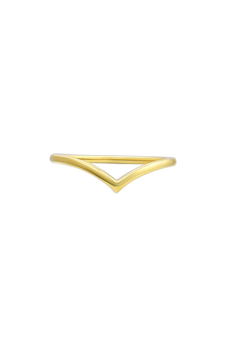 CANDELA JEWELRY 10K Gold Chevron Ring - Size 7 | Nordstromrack