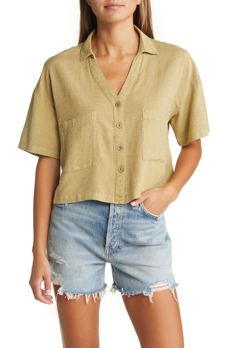 Rip Curl Crop Button-Up Shirt | Nordstromrack