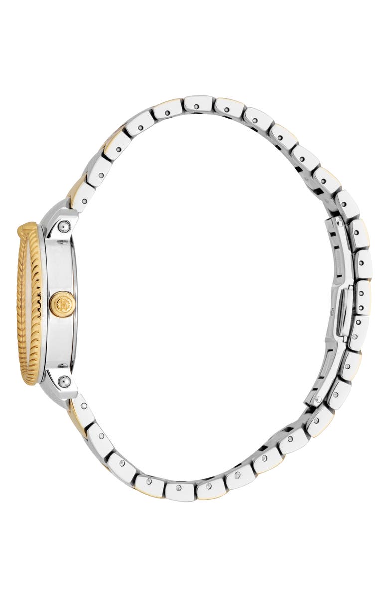 Roberto Cavalli Textured Crystal Two-Tone Quartz Bracelet Watch, 30mm ...