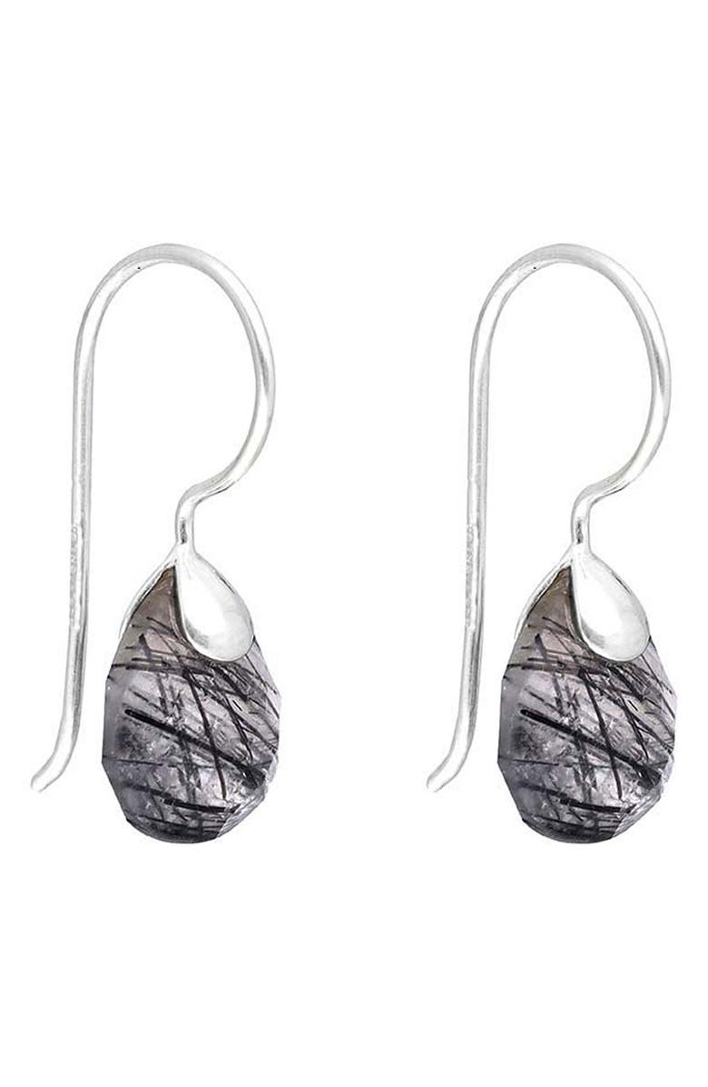 YS GEMS Black Rutilated Quartz Drop Earrings | Nordstromrack