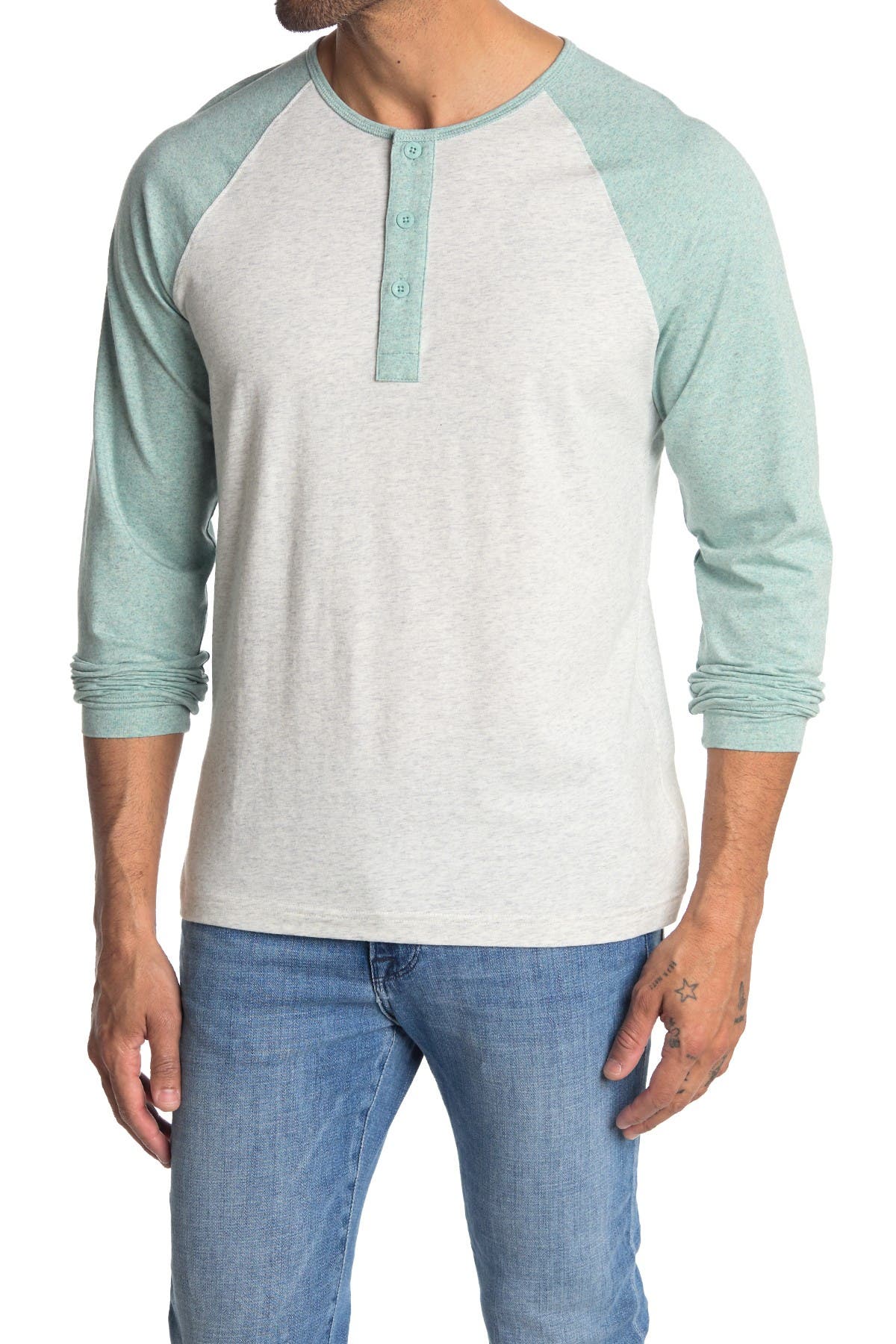 The Normal Brand Retro Raglan Sleeve Henley | Nordstromrack