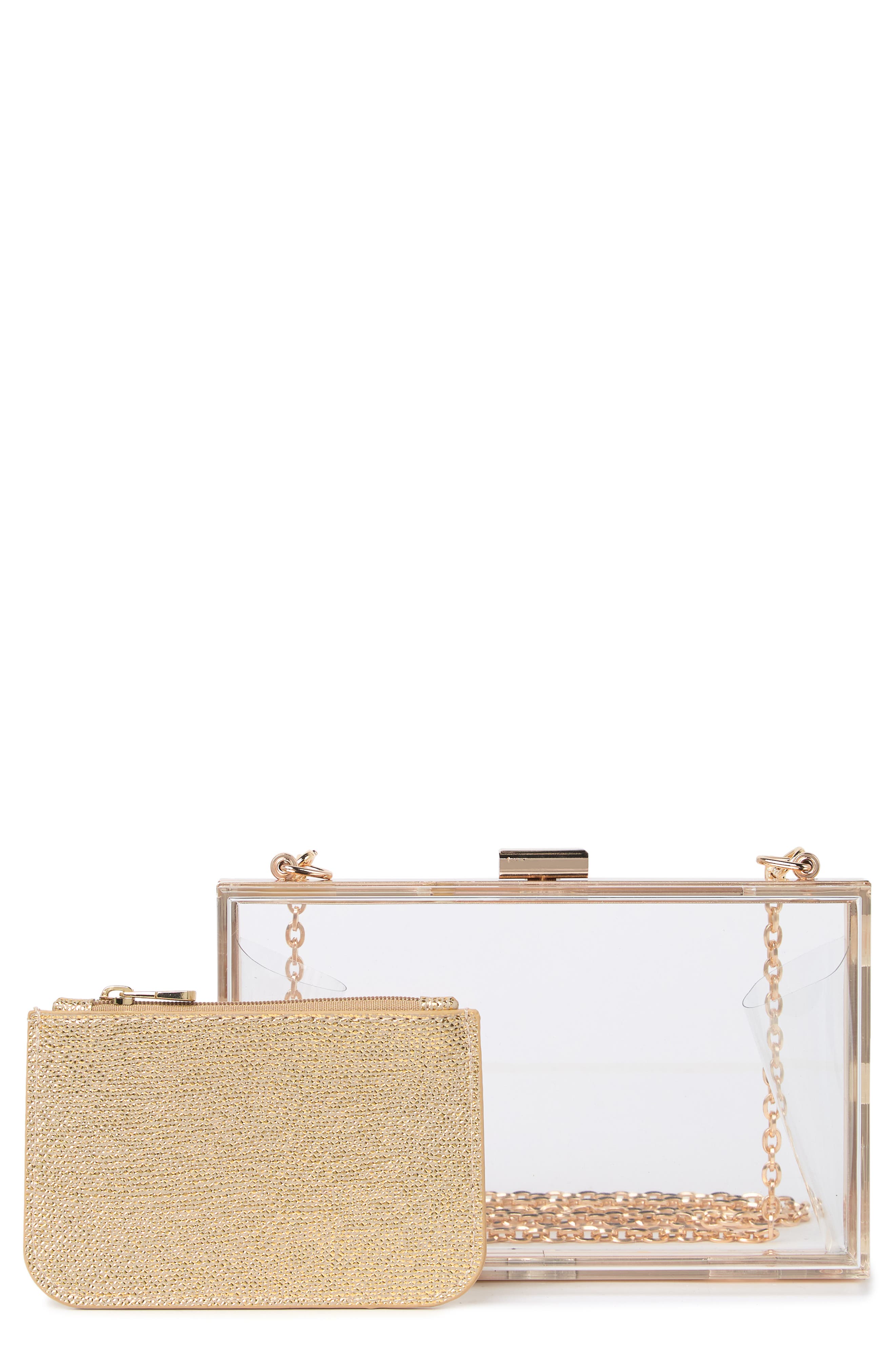 URBAN EXPRESSIONS HANDBAGS Urban Expressions Clear Box Clutch Crossbody ...