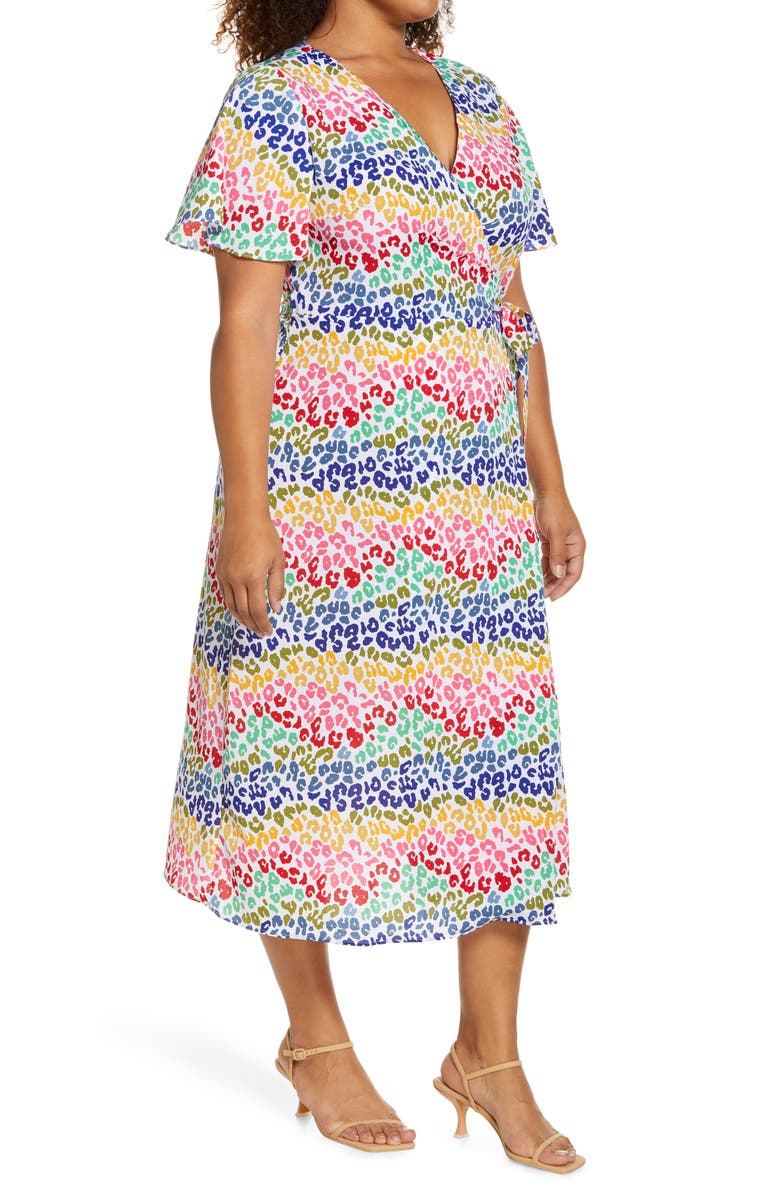 Never Fully Dressed Lucia Rainbow Long Sleeve Wrap Dress | Nordstromrack