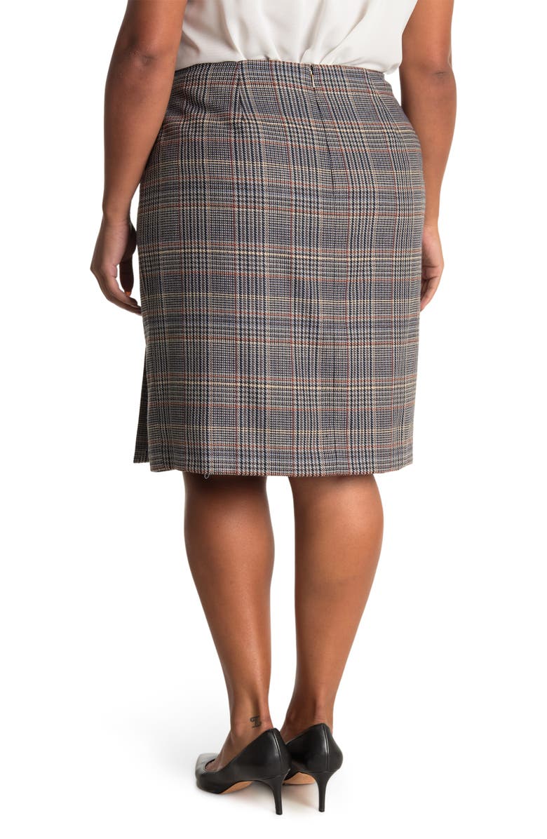 Calvin Klein Mid Length Plaid Print Wool Skirt | Nordstromrack