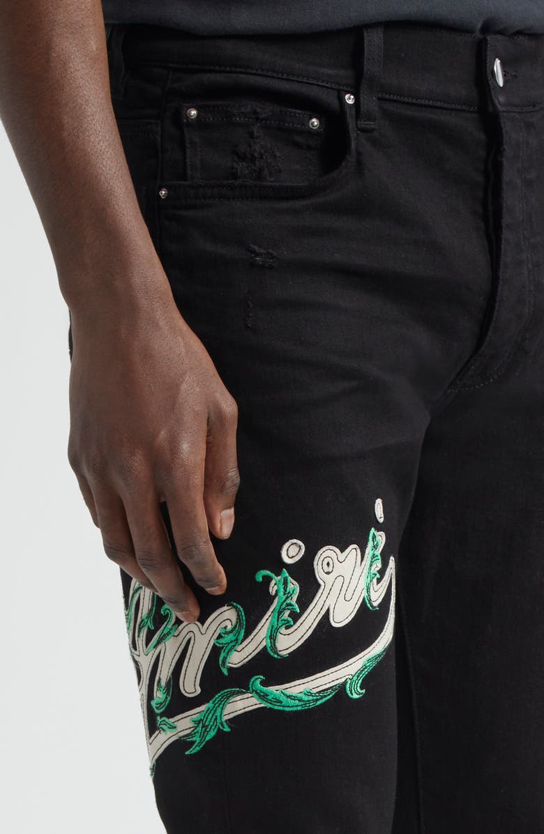 AMIRI Baroque Varsity Logo Jeans | Nordstromrack