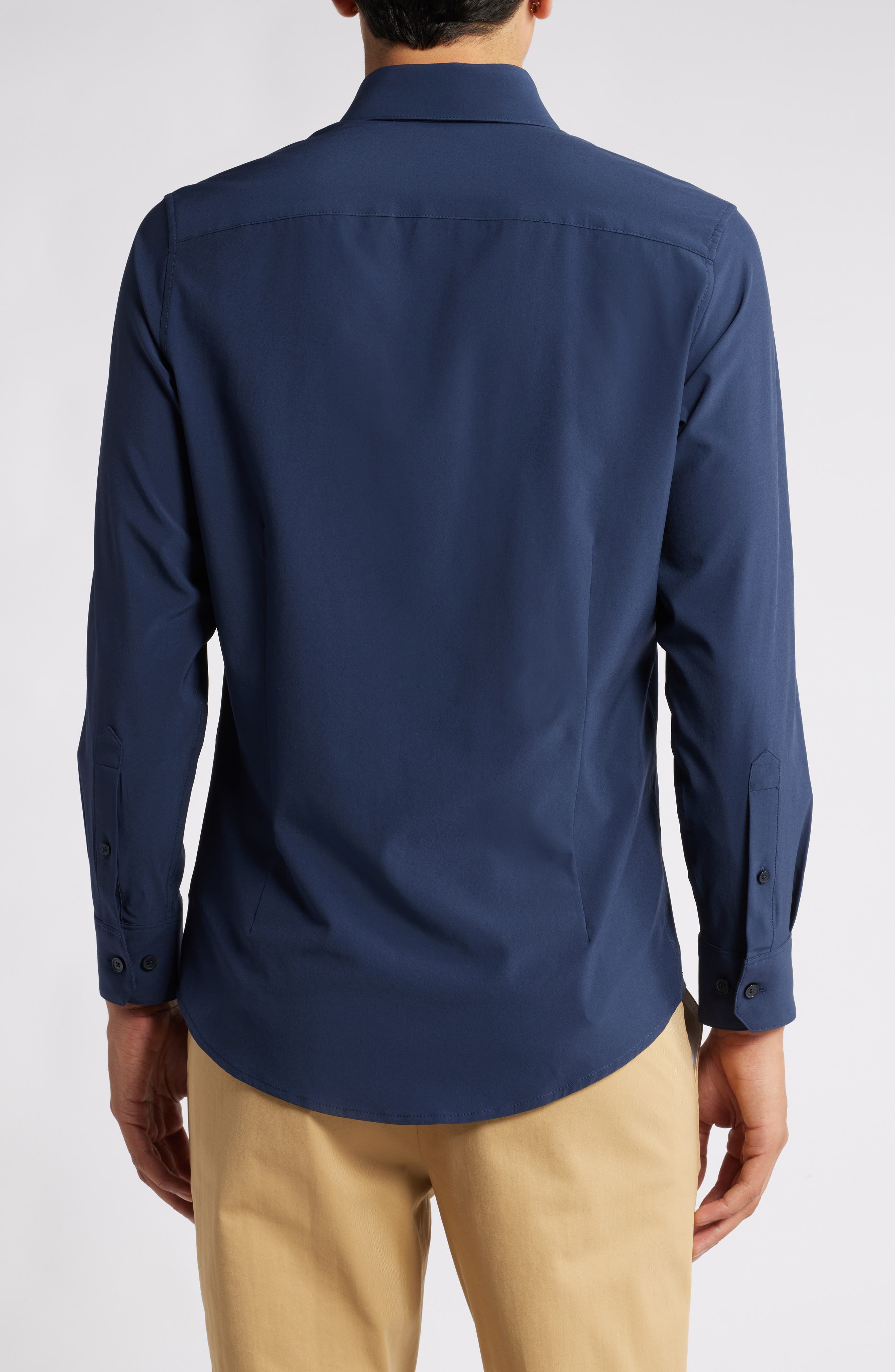 Mizzen+Main Leeward Solid Blue Button-Up Shirt | Nordstrom