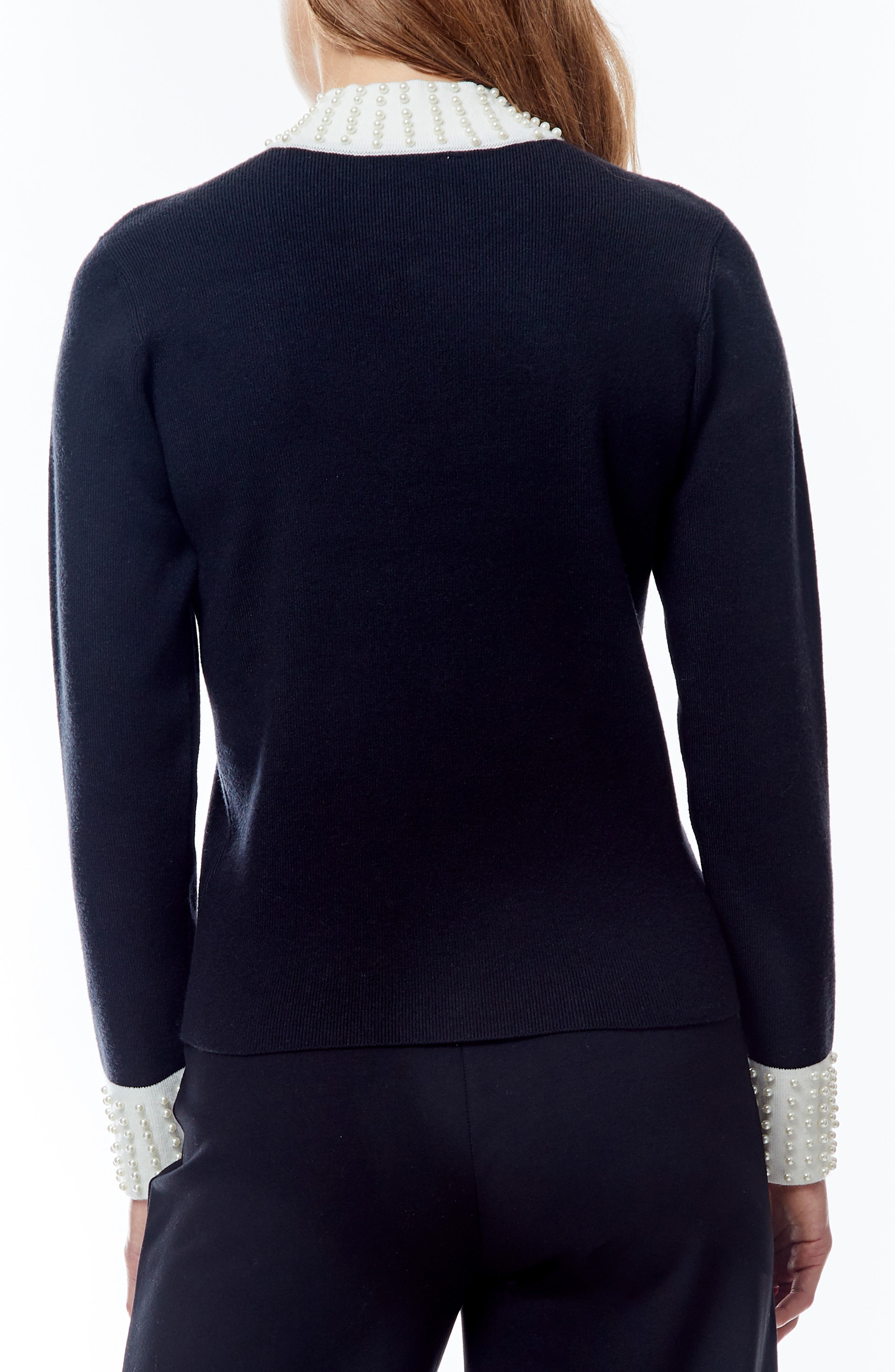 BY DESIGN Andi Pearly Beaded Sweater | Nordstromrack