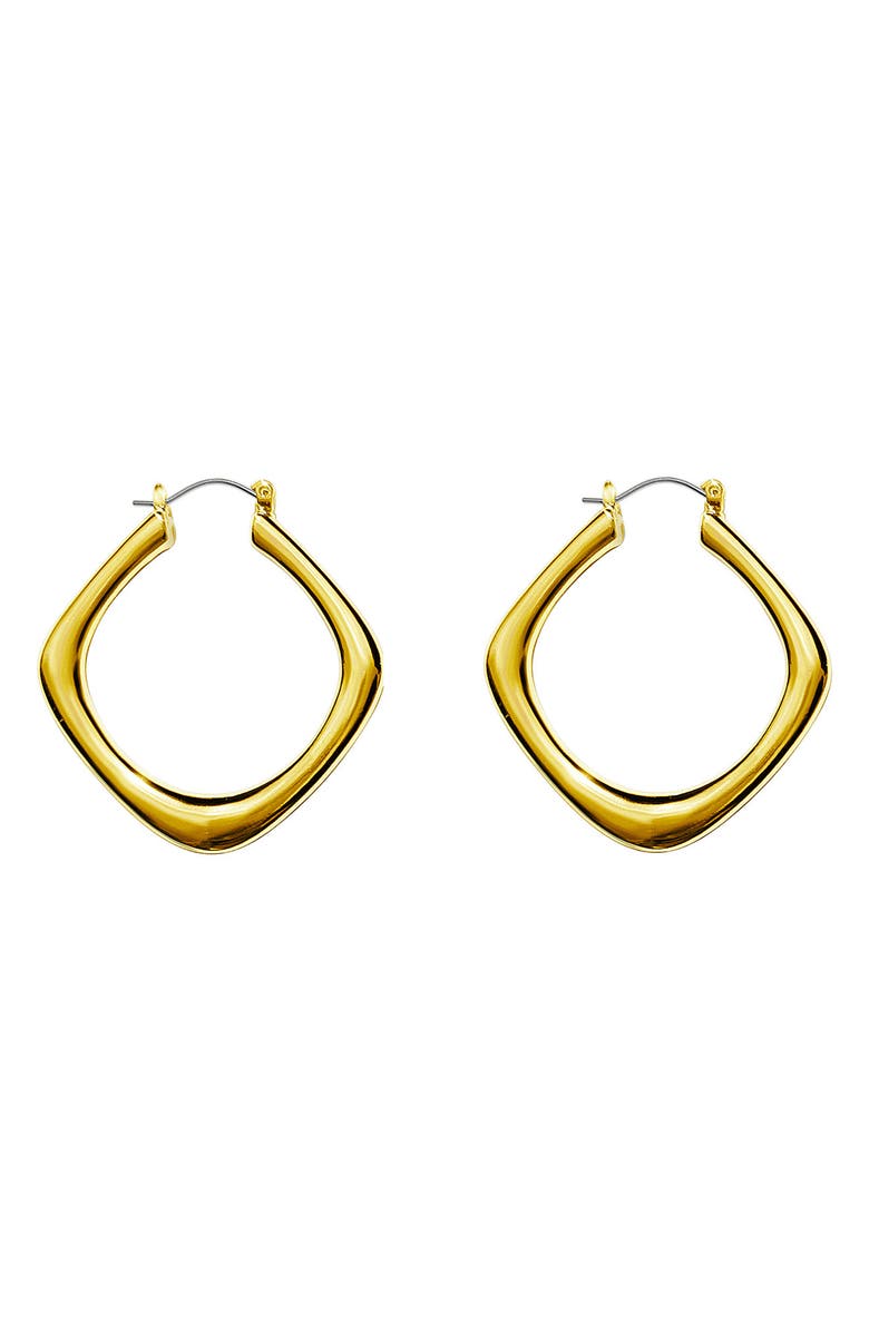 9Design Diamond Shape Pillow Hoop Earrings | Nordstromrack