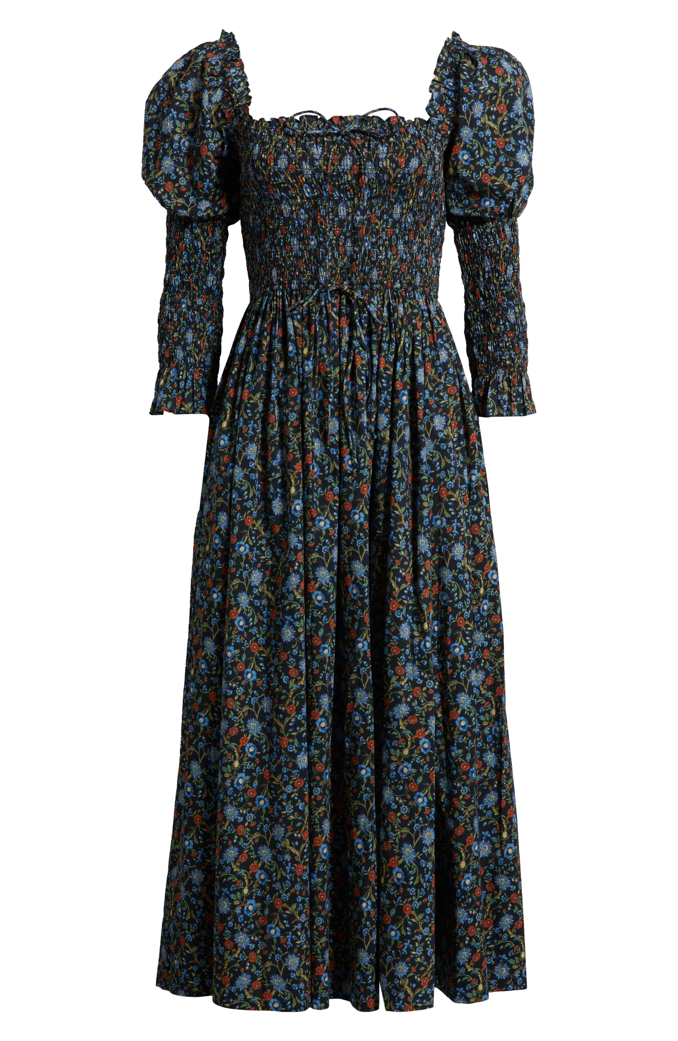 DÔEN Bijou Floral Midi Dress | Nordstrom
