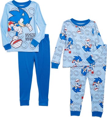 KOMAR Kids' Sonic Fitted 4-Piece Pajamas | Nordstromrack