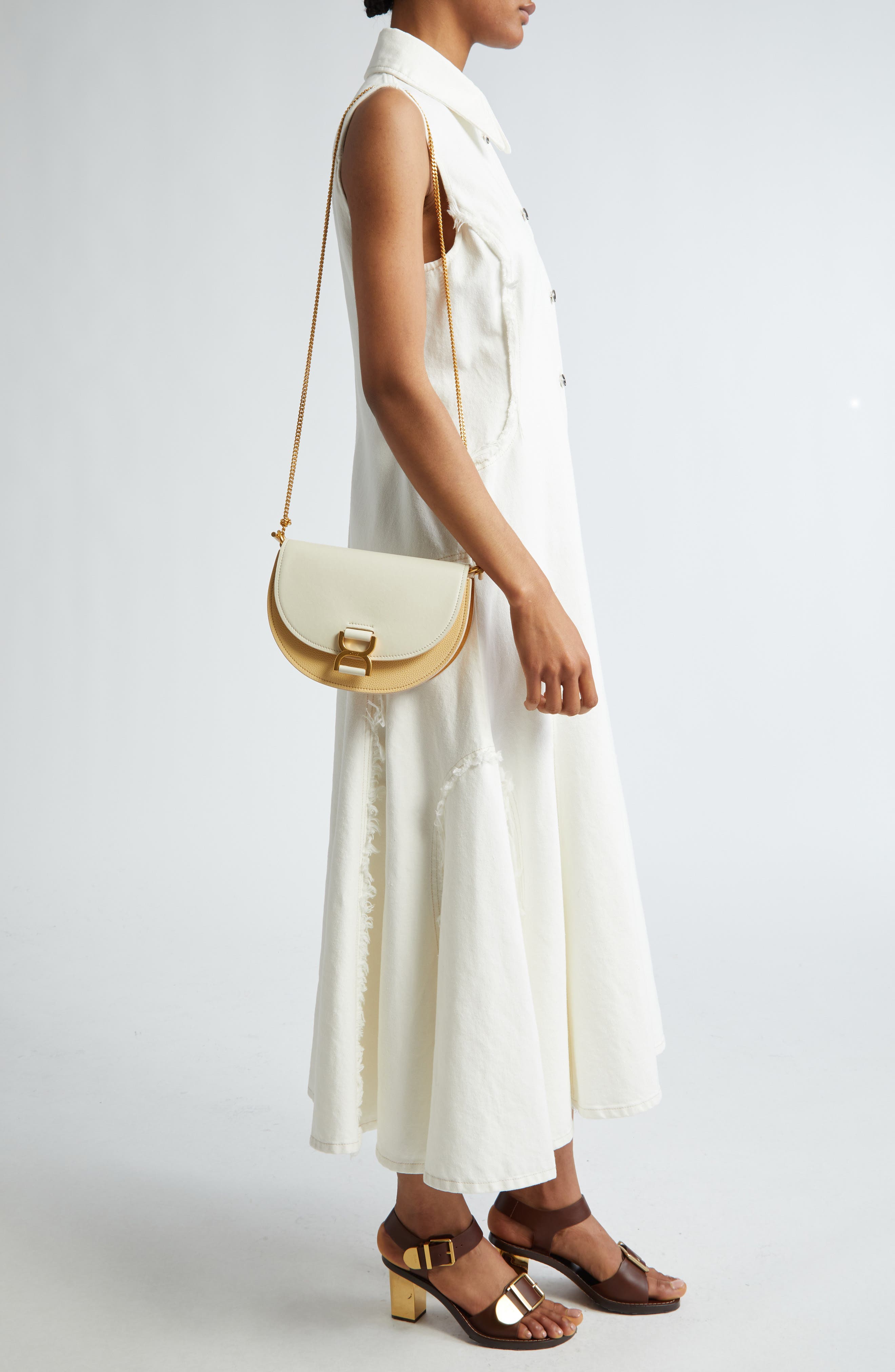 Chloé Small Marcie Colorblock Leather Top Handle Bag | Nordstromrack