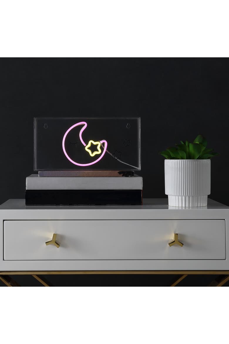 Moon Contemporary Glam Acrylic Box USB Operated LED Neon Light | Nordstrom