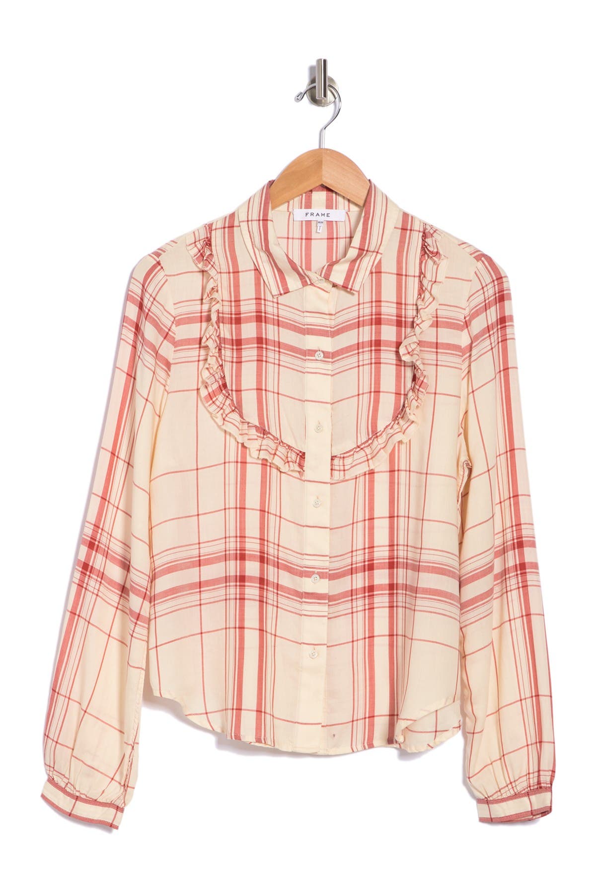 FRAME Ruffle Bib Shirt | Nordstromrack