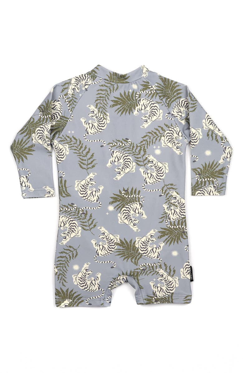 TINY TRIBE Tiger Jungle Long Sleeve One-Piece Rashguard Swimsuit ...