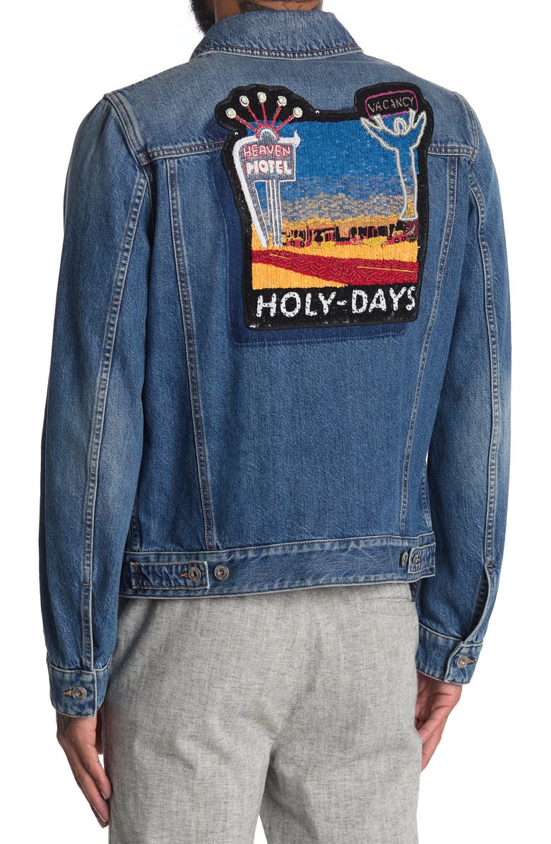 Valentino Uomo Sequins Patch Denim Jacket | Nordstromrack