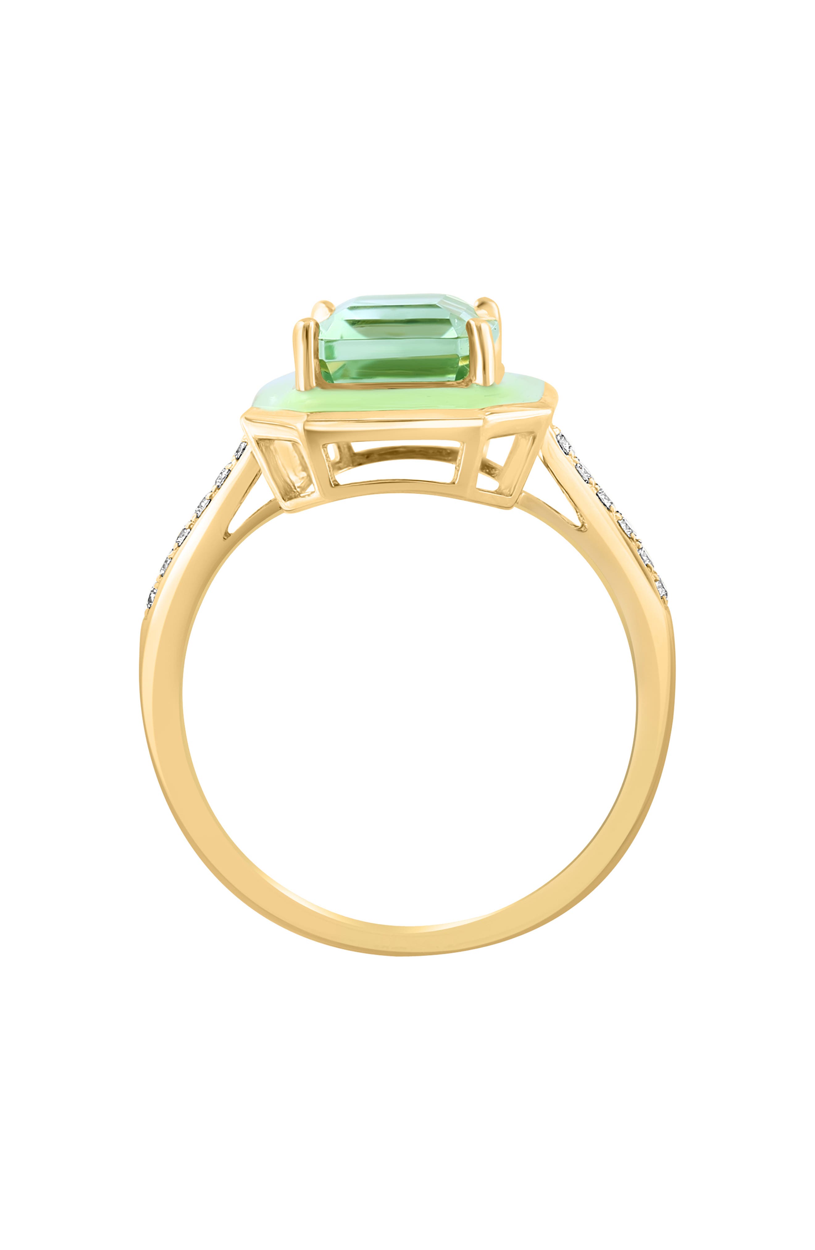 EFFY 14K Gold Prasiolite & Diamond Ring - 0.09 ctw | Nordstromrack