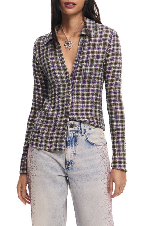 Women's Button-Up Plaid Tops | Nordstrom