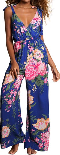 Maaji Floral Low Back Cover-Up Jumpsuit | Nordstrom