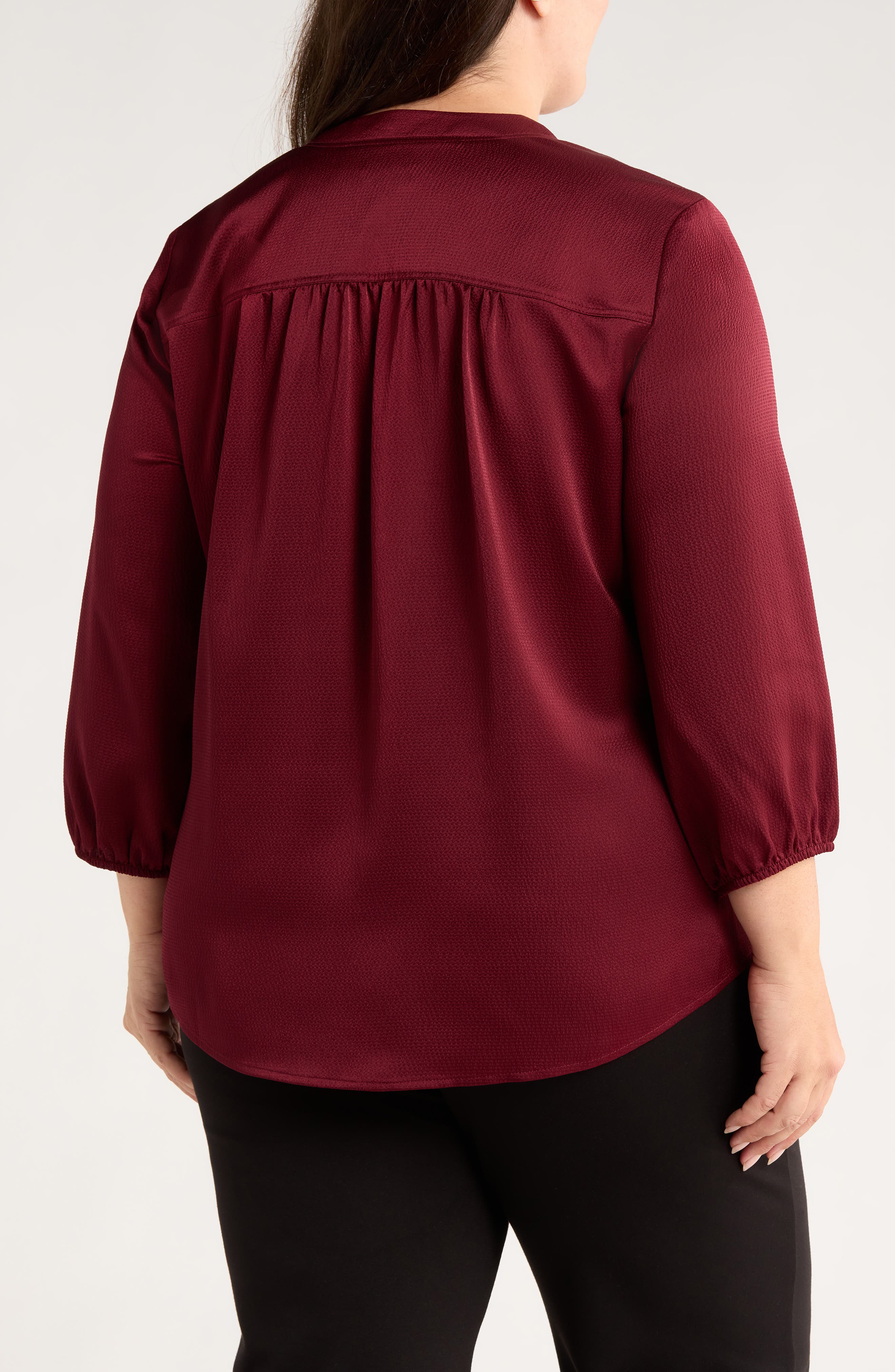 Jones New York Notch Neck V-Neck Top | Nordstrom