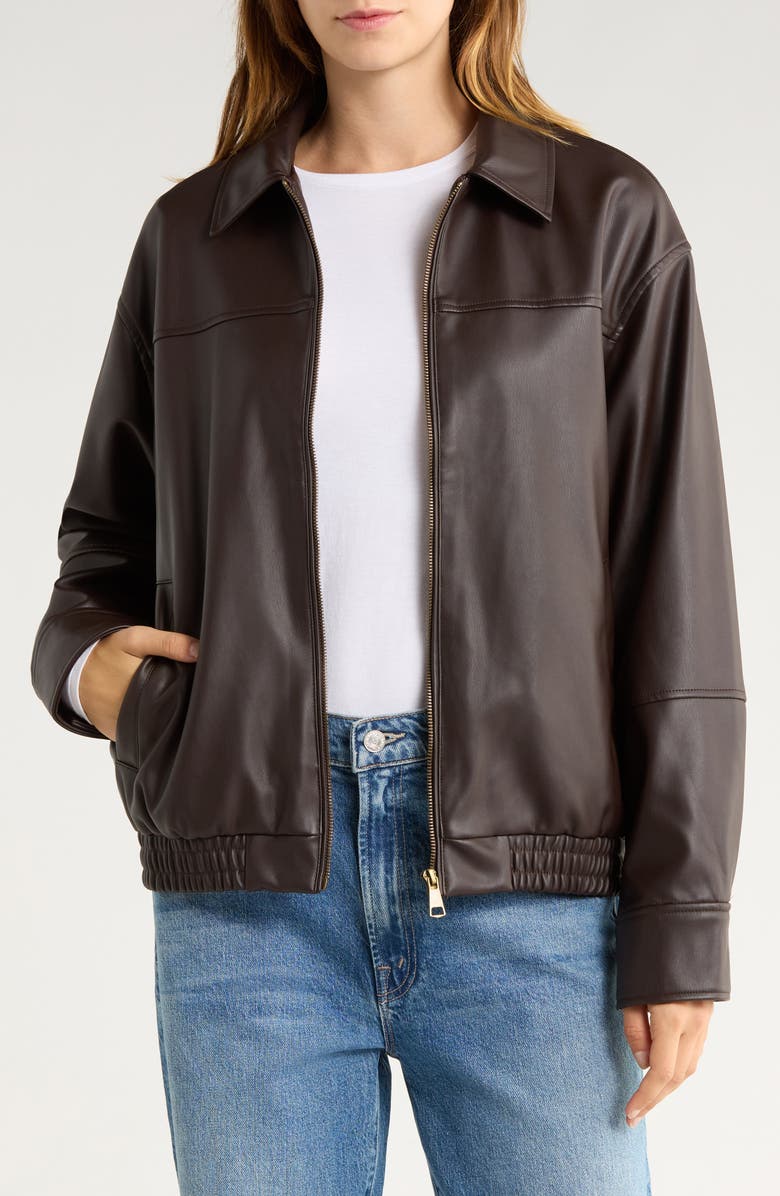 Vigoss Oversize Faux Leather Jacket | Nordstromrack