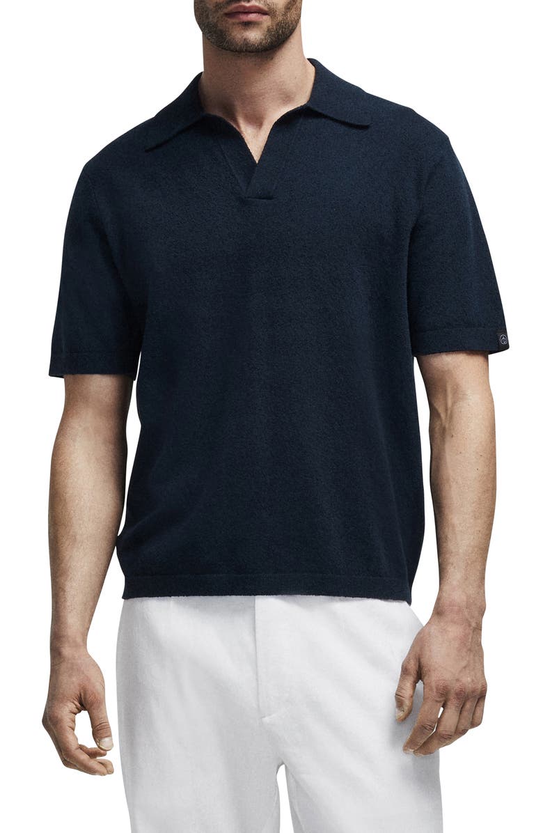 rag & bone Zuma Johnny Collar Terry Cloth Polo | Nordstromrack