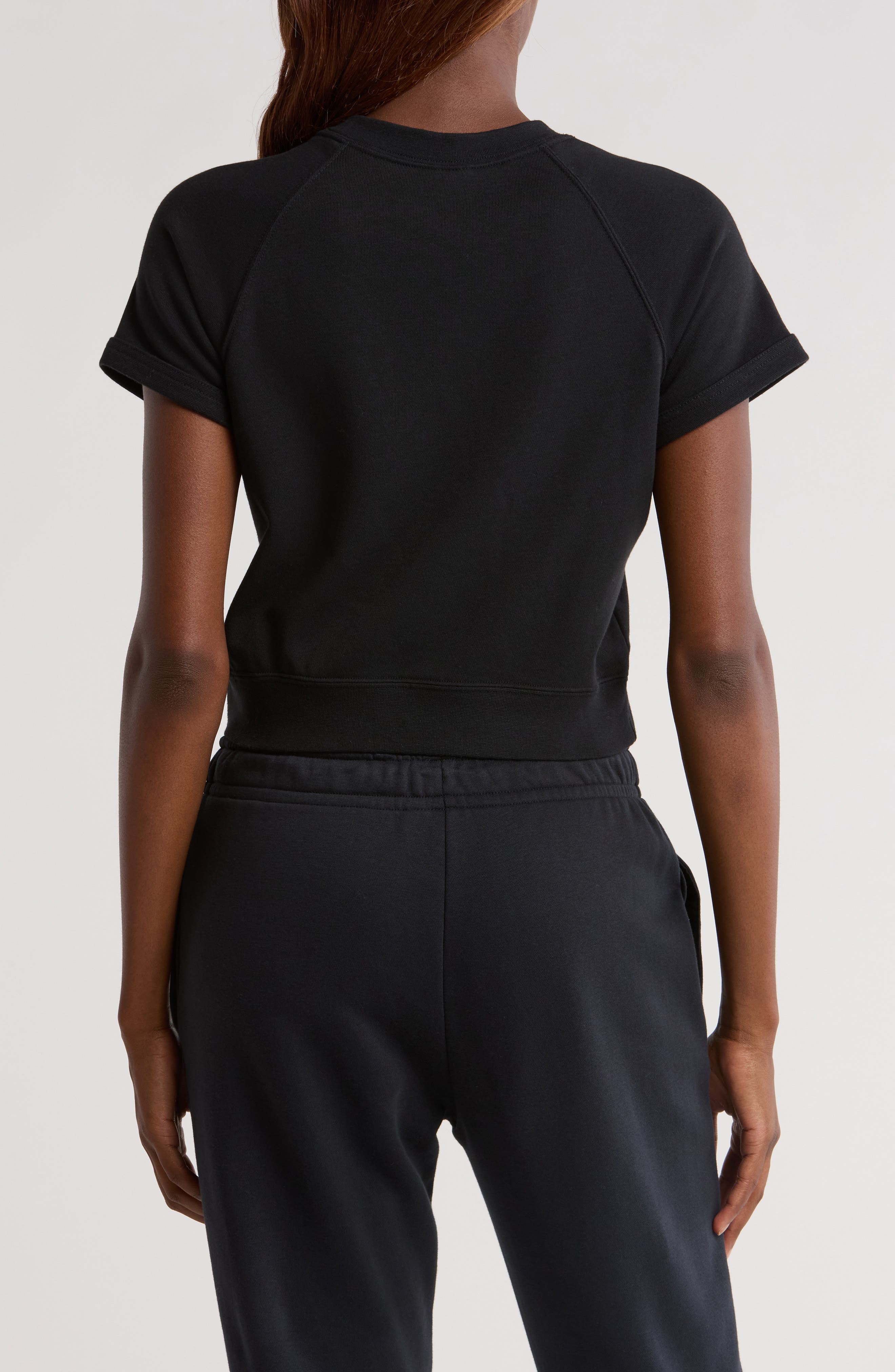 Sportswear Chill Crop Cotton Blend French Terry Top (Women) | Nordstromrack