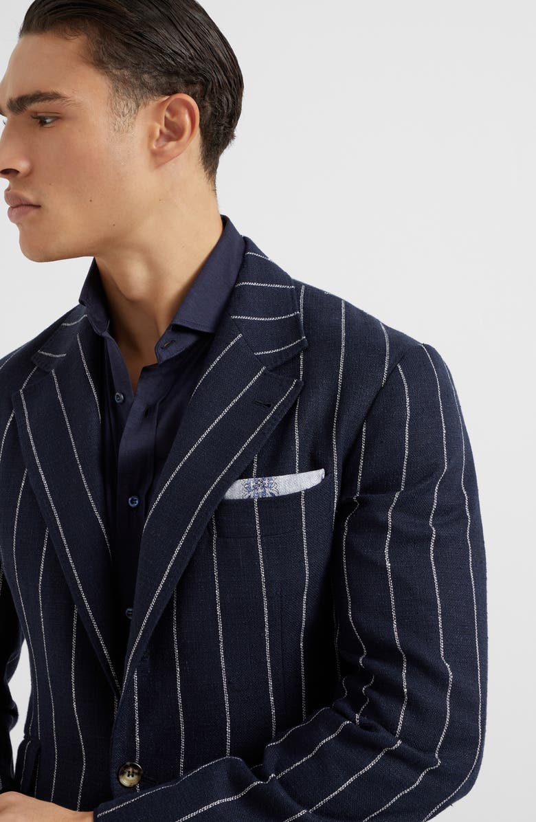 Brunello Cucinelli Linen and silk pocket square | Nordstrom