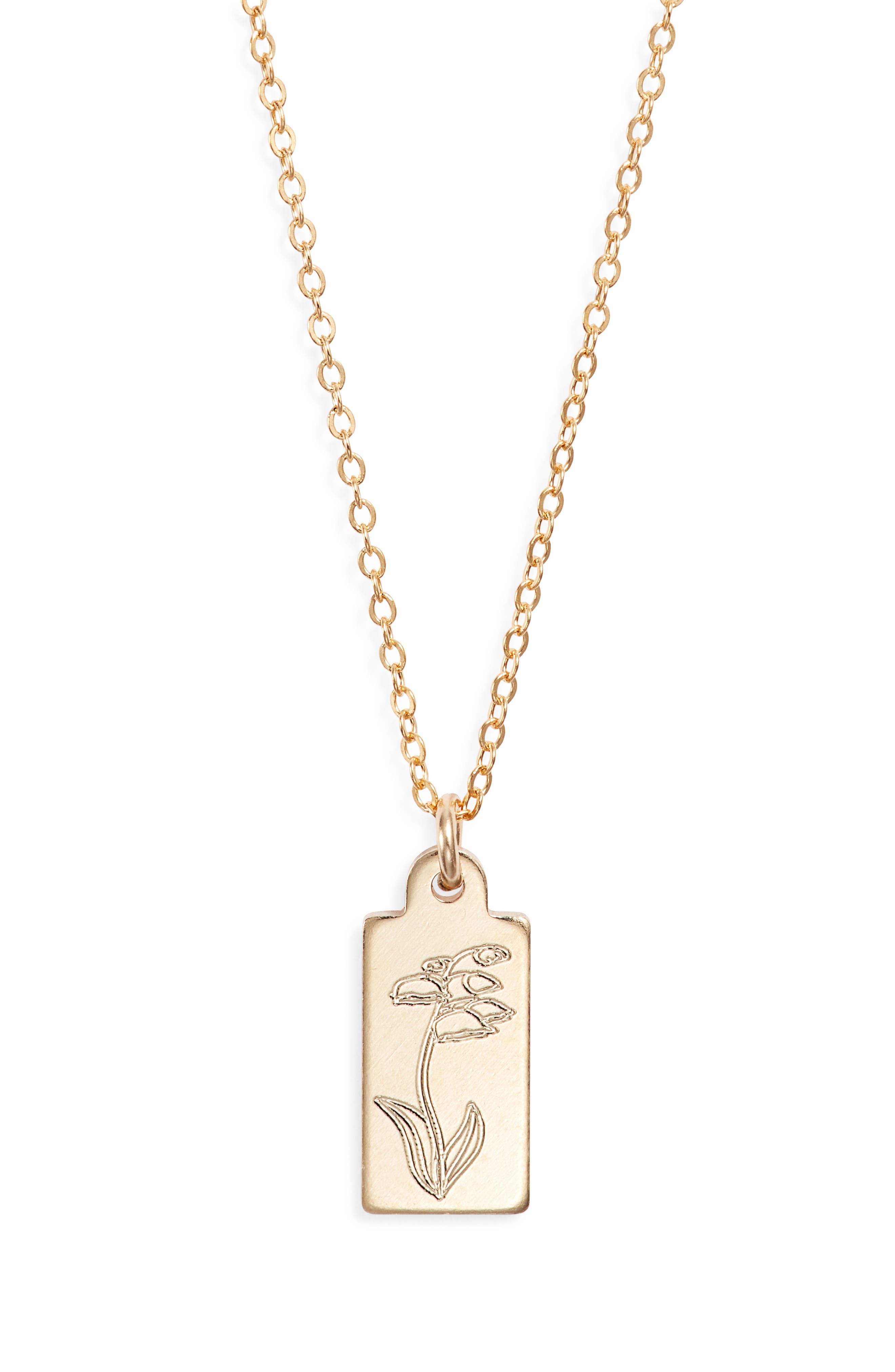 Tawney Birth Flower Pendant Necklace (Women) | Nordstrom