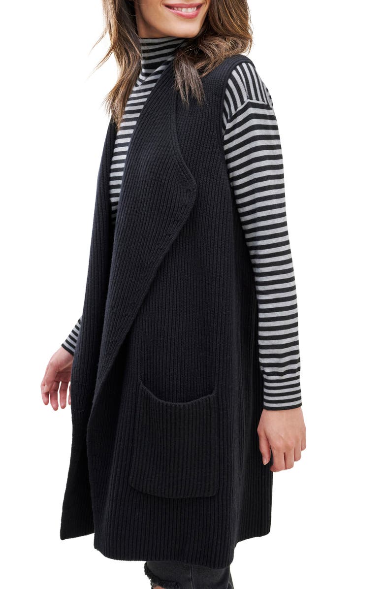 Splendid Juliet Rib Open Front Sweater Vest | Nordstromrack