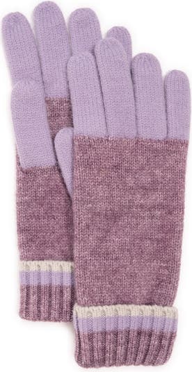 MUK LUKS Colorblock Knit Gloves | Nordstromrack