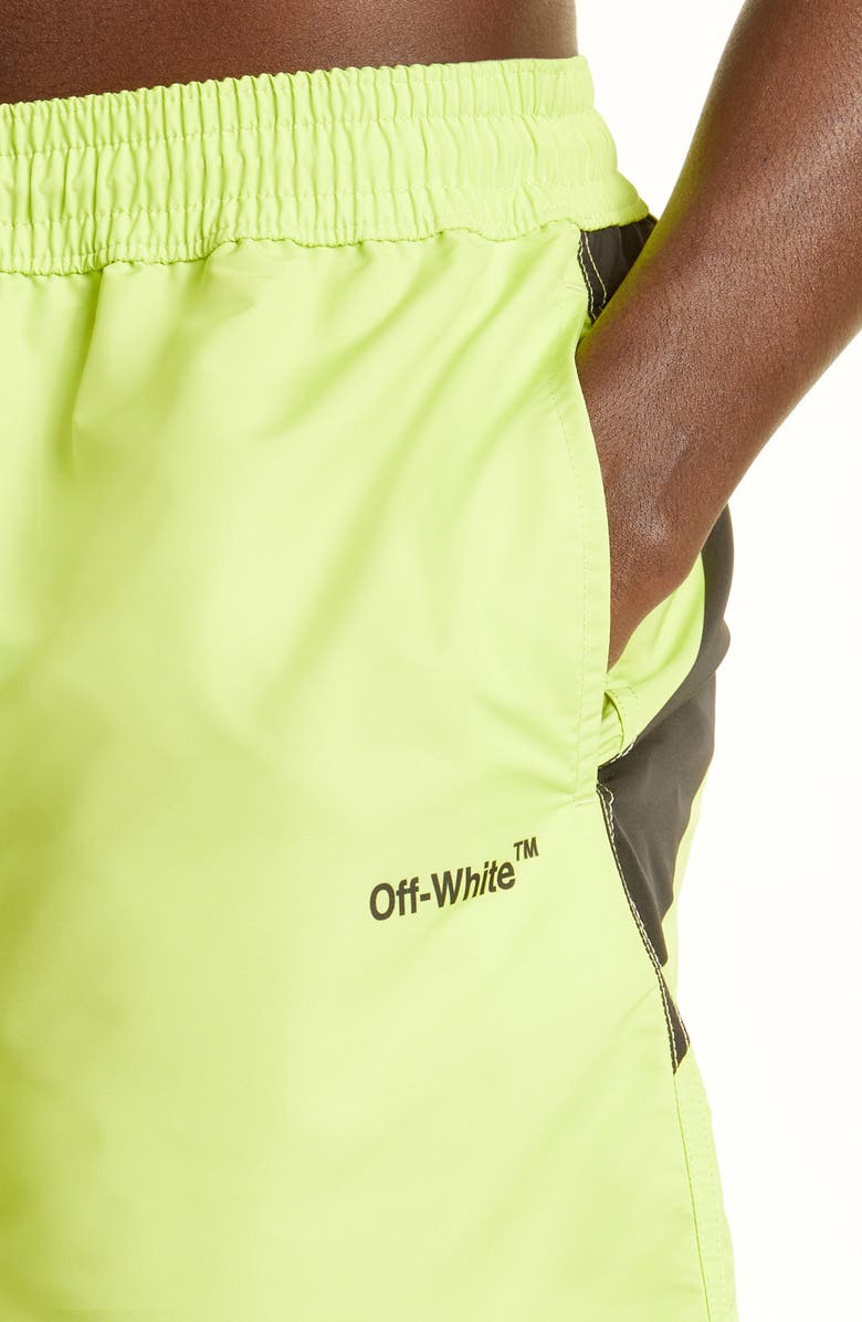 Off-White Diagonal Stripe Swim Trunks | Nordstromrack