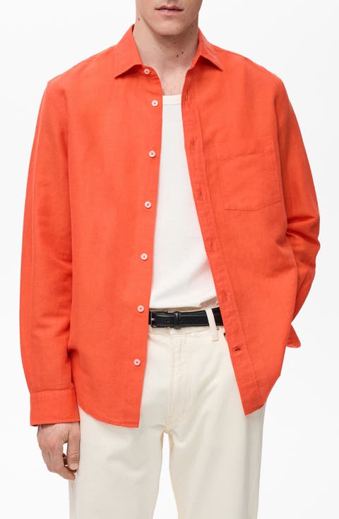 Men's Orange Button Up Shirts | Nordstrom