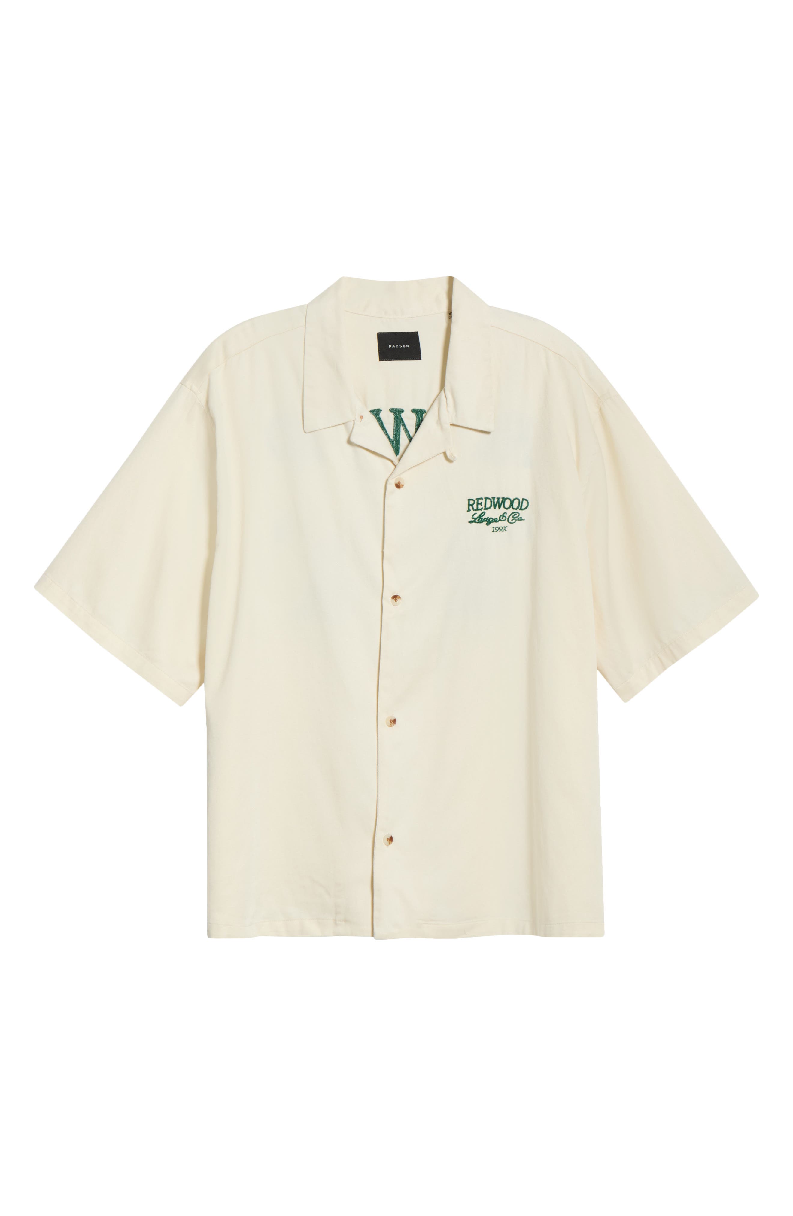 PacSun Redwood Embroidered Camp Shirt | Nordstrom