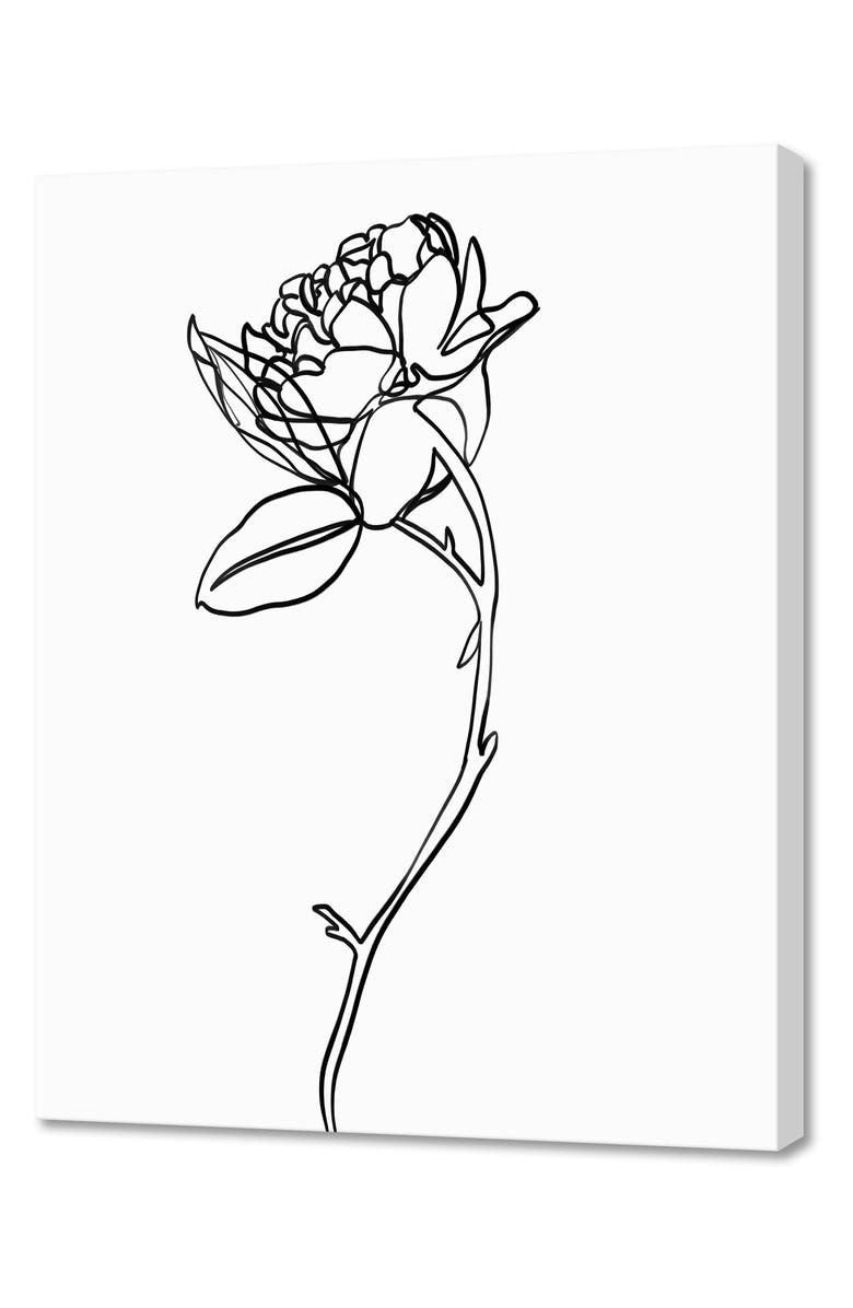 CURIOOS Minimal Rose Flower Line Wall Art | Nordstromrack