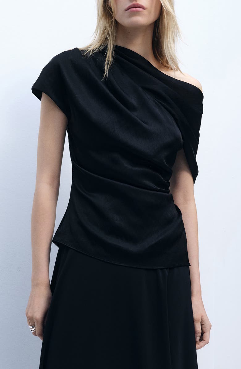 MANGO Drapey Short Sleeve Top | Nordstromrack