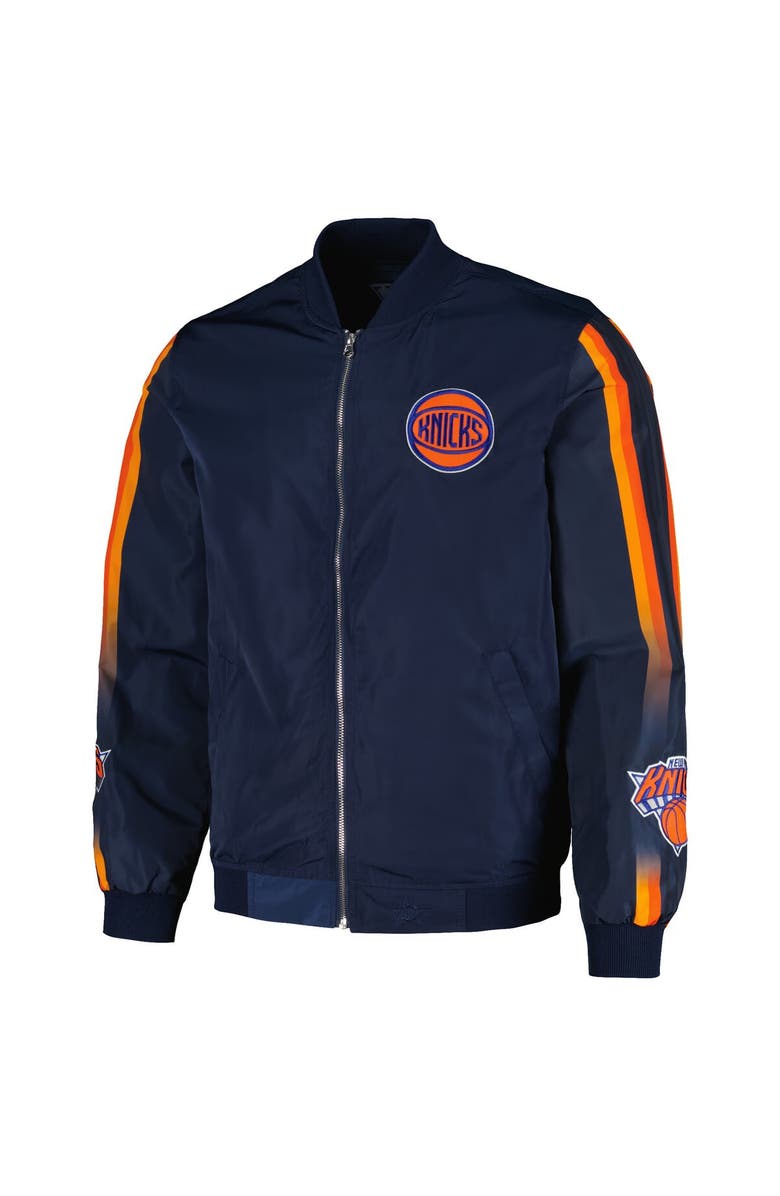 JH DESIGN Men's JH Design Navy New York Knicks Full-Zip Bomber Jacket ...