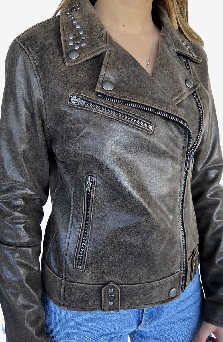 Frye Biker Studs Leather Jacket | Nordstromrack