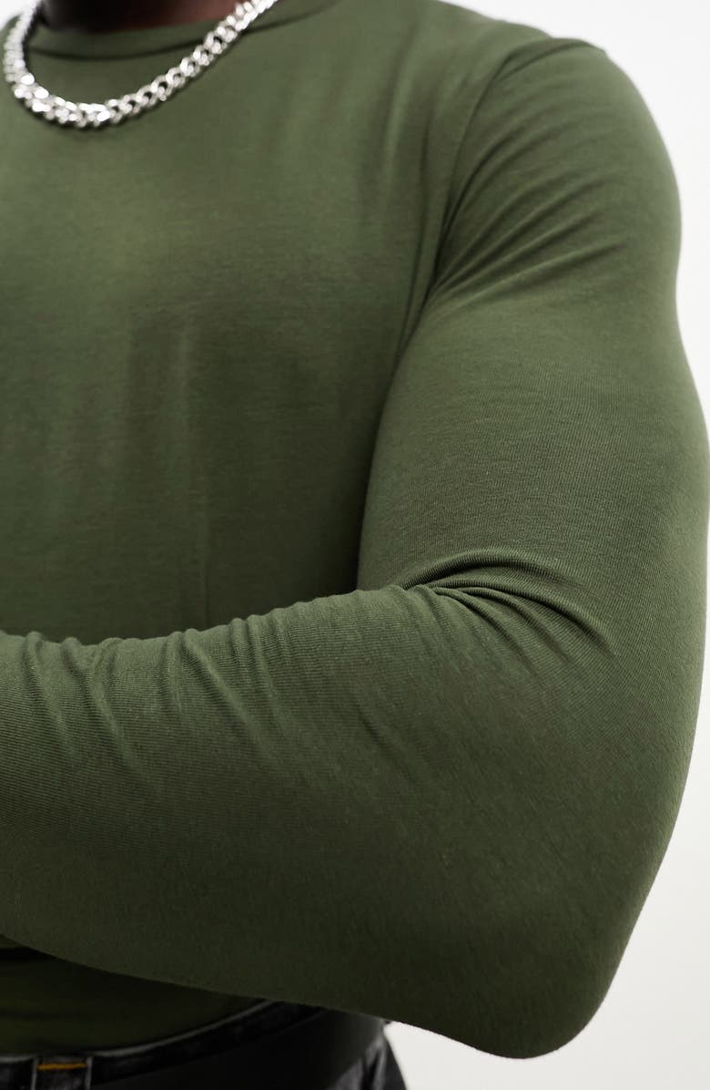 ASOS DESIGN Muscle Fit Long Sleeve Stretch Cotton T-Shirt | Nordstromrack