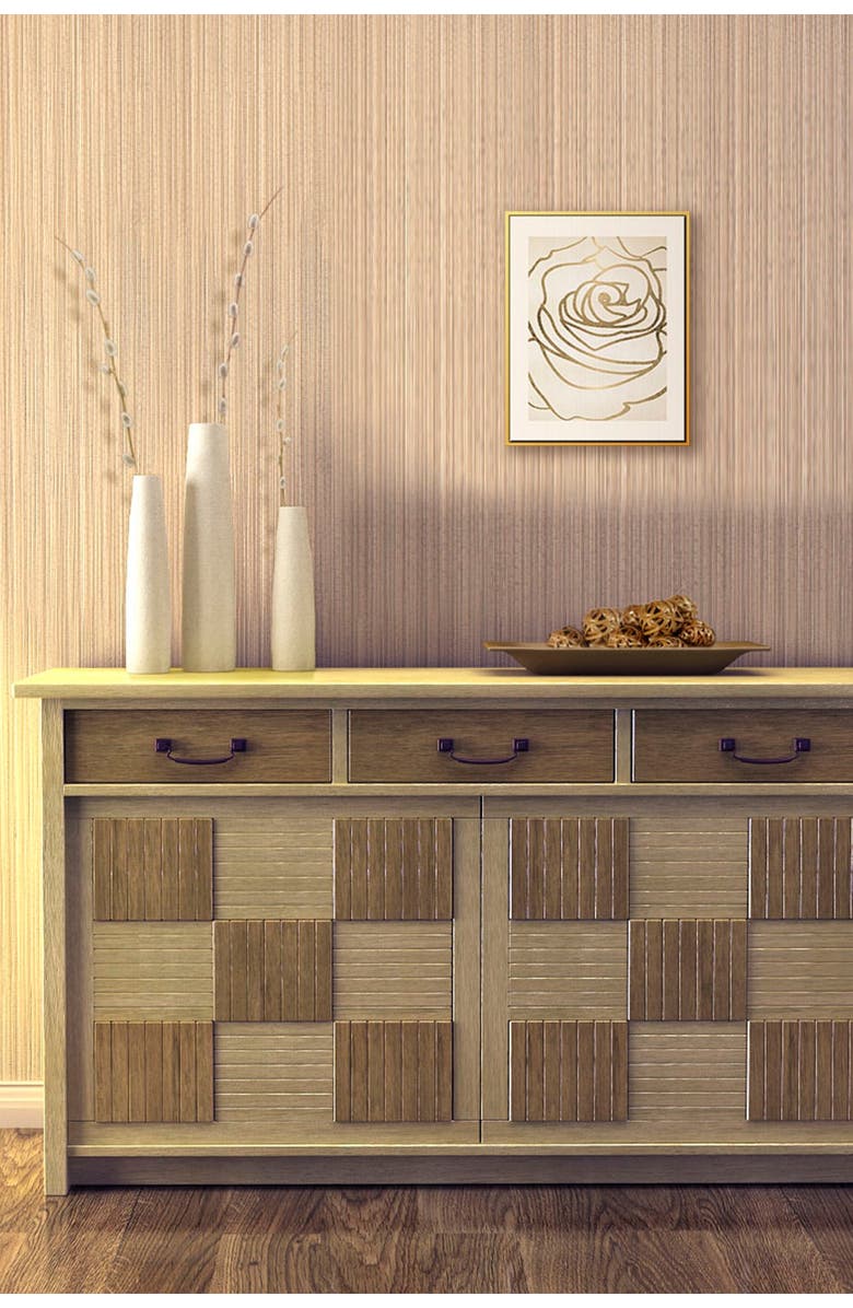 PTM IMAGES Gold Rose Outline Canvas with Floater Frame | Nordstromrack