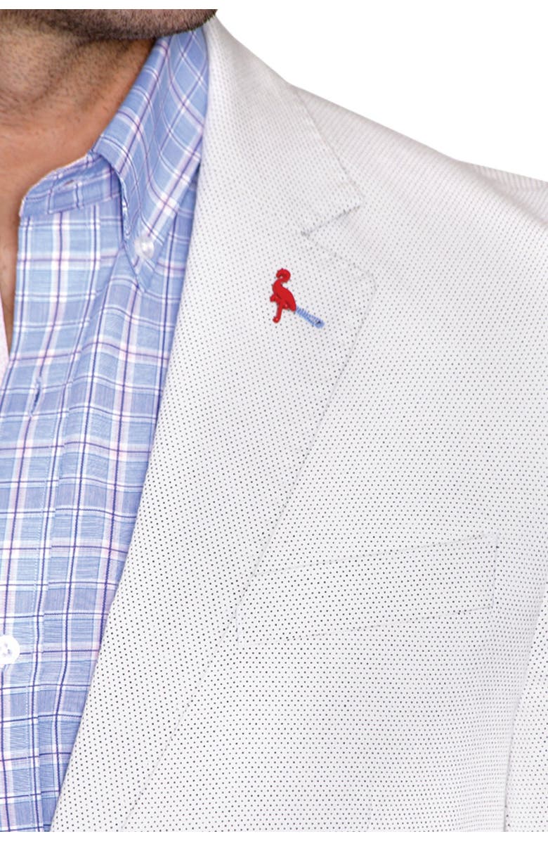 TailorByrd White Pin Dot Two Button Notch Lapel Modern Fit Sport Coat ...