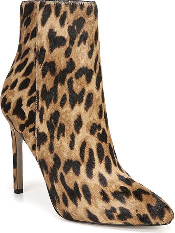 Sam Edelman Wren Leopard Print Genuine Calf Hair Bootie | Nordstrom