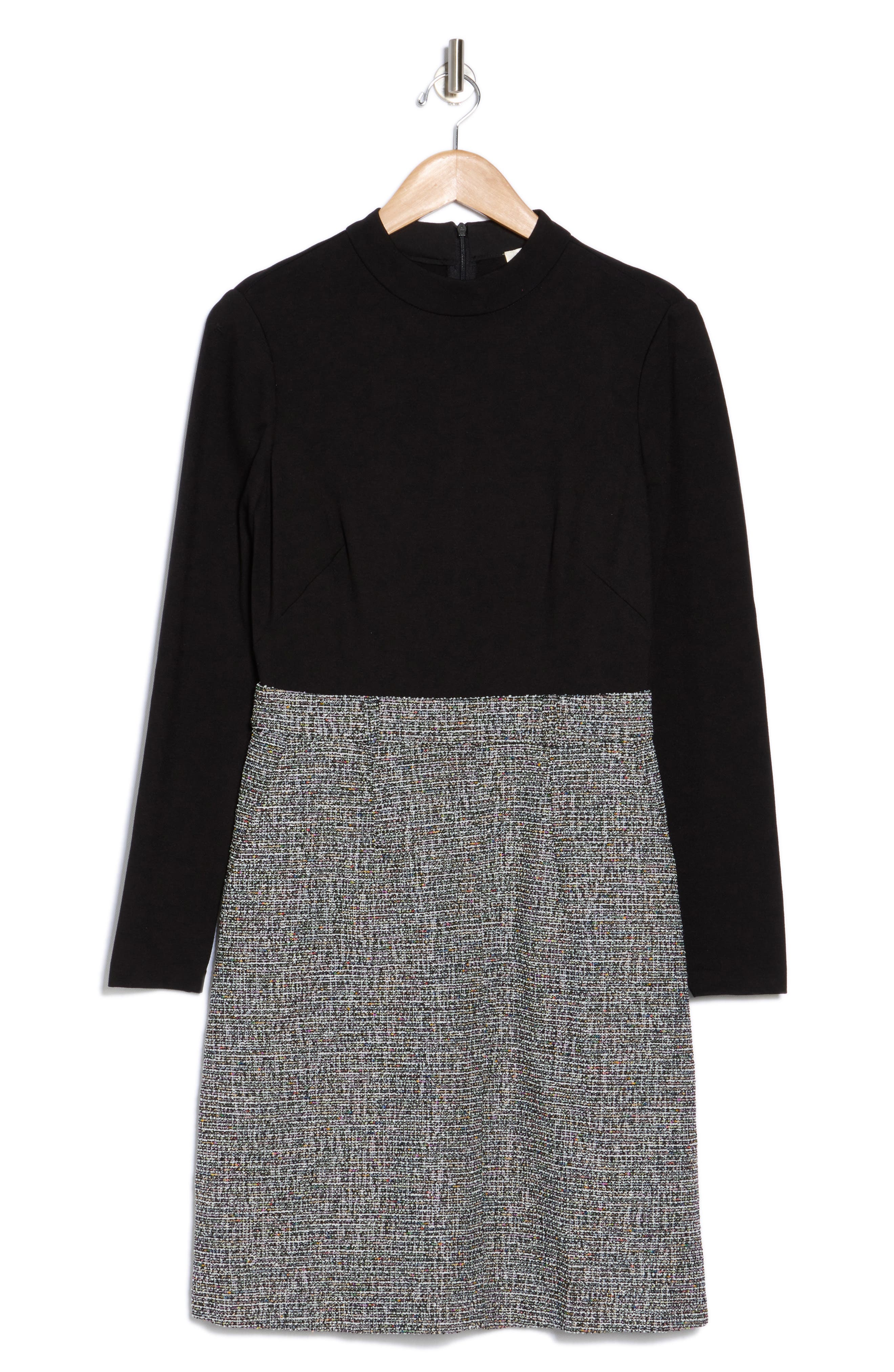 Eliza J Twofer Mock Neck Long Sleeve Dress | Nordstromrack